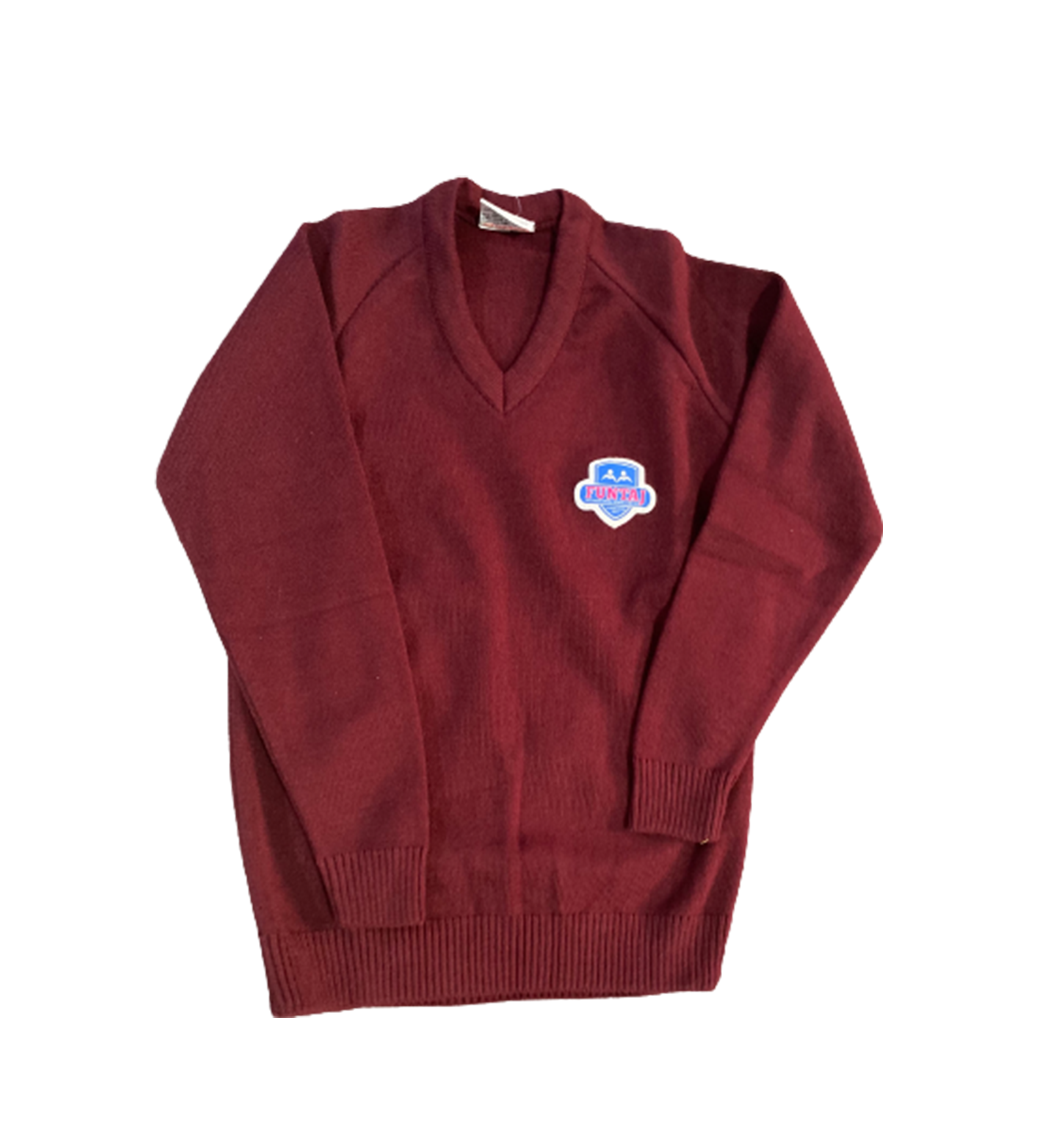 Knitted Maroon V-Neck Jumper | Shop | Funtaj International School LTD
